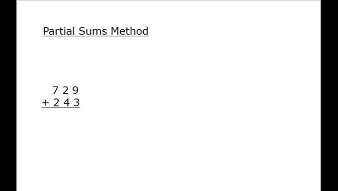 Using the Partial Sums Method to Solve Addition Problems - Kidzovo