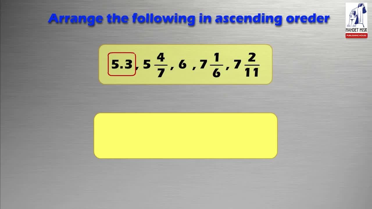 Arranging fractions, decimals, and whole numbers - Kidzovo