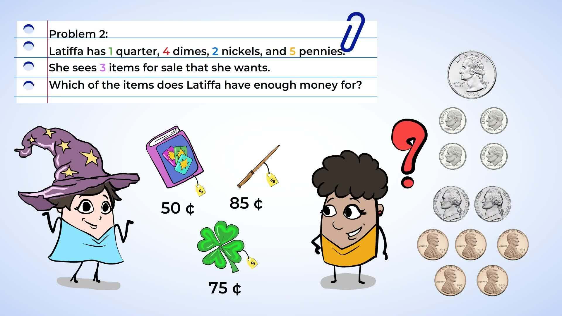 Solving Money Word Problems - Kidzovo