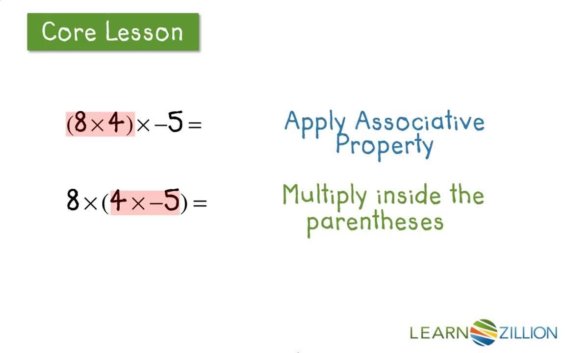 Using the Associative Property to Solve Multiplication Problems - Kidzovo