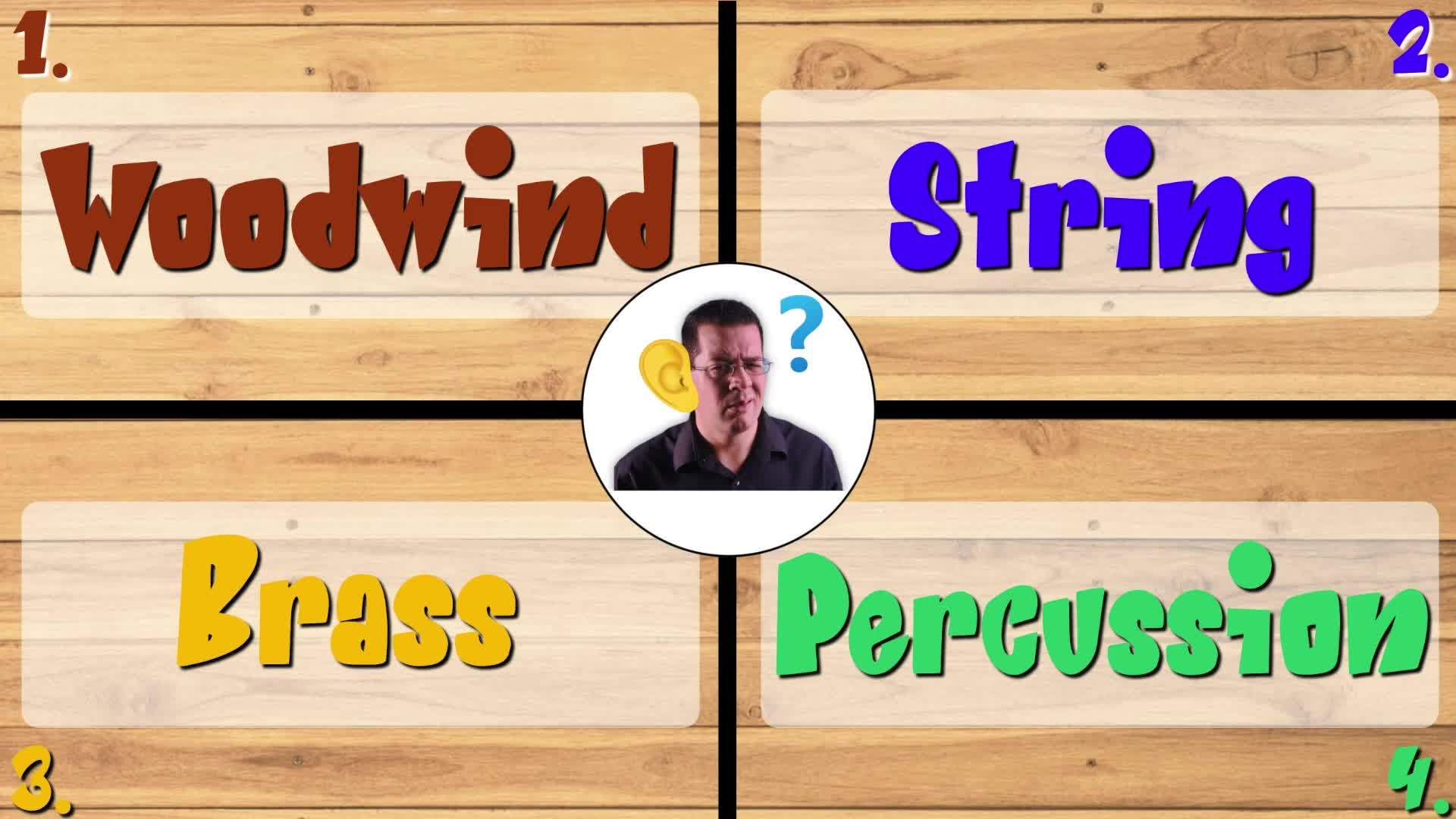 Four Corners Music Game Level Four: Instrument Identification Game ...