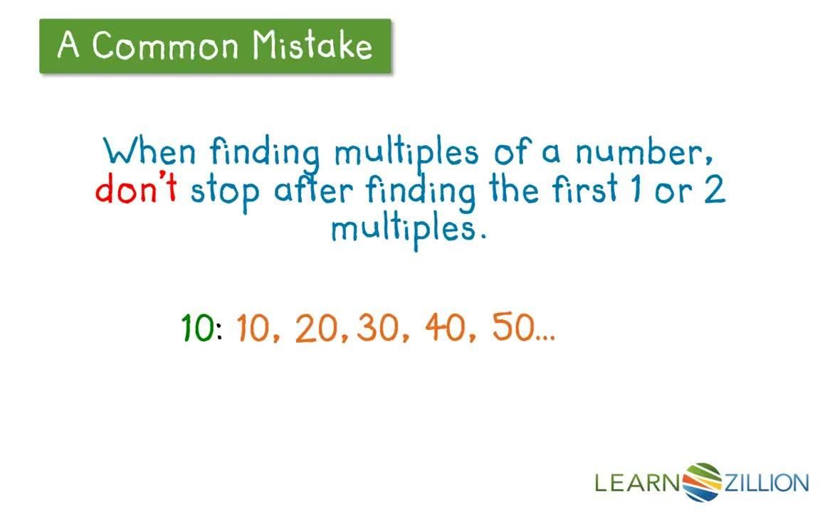 Finding Multiples of a Number Using a Table - Kidzovo