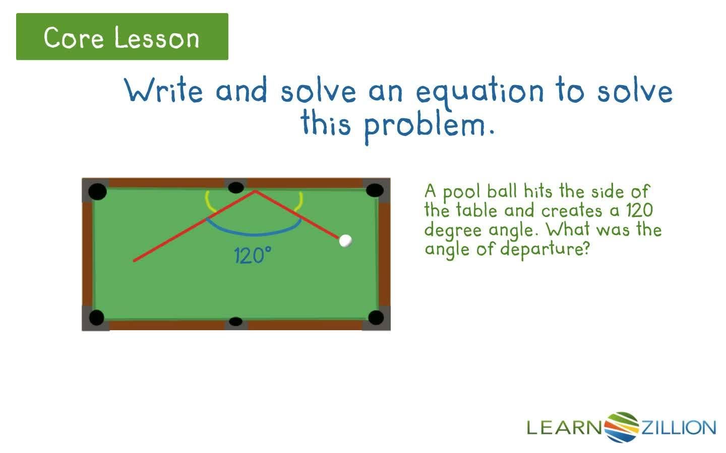Using Math to Solve Billiards Angle Problems - Kidzovo