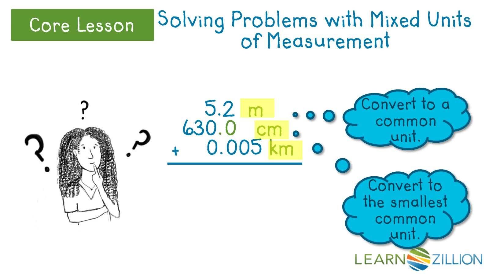 Solving Problems with Mixed Units of Measurement - Kidzovo