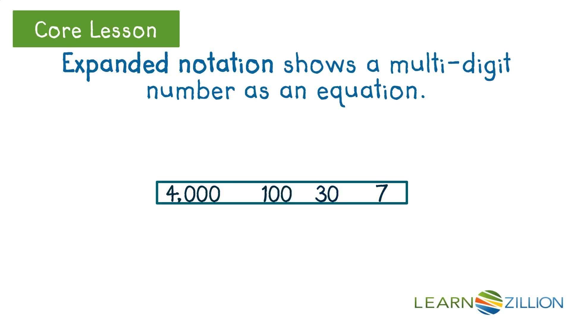 Using Expanded Notation to Break Numbers by Place Value - Kidzovo
