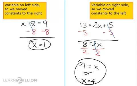 Solving Equations with Variables on Both Sides: Collecting Like Terms ...