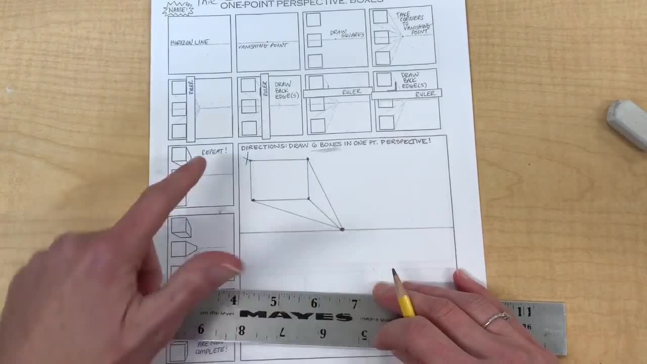 1 Point Perspective Worksheet - Kidzovo