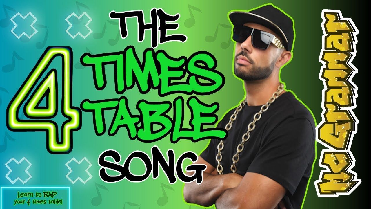 The 4 Times Table Song - Kidzovo