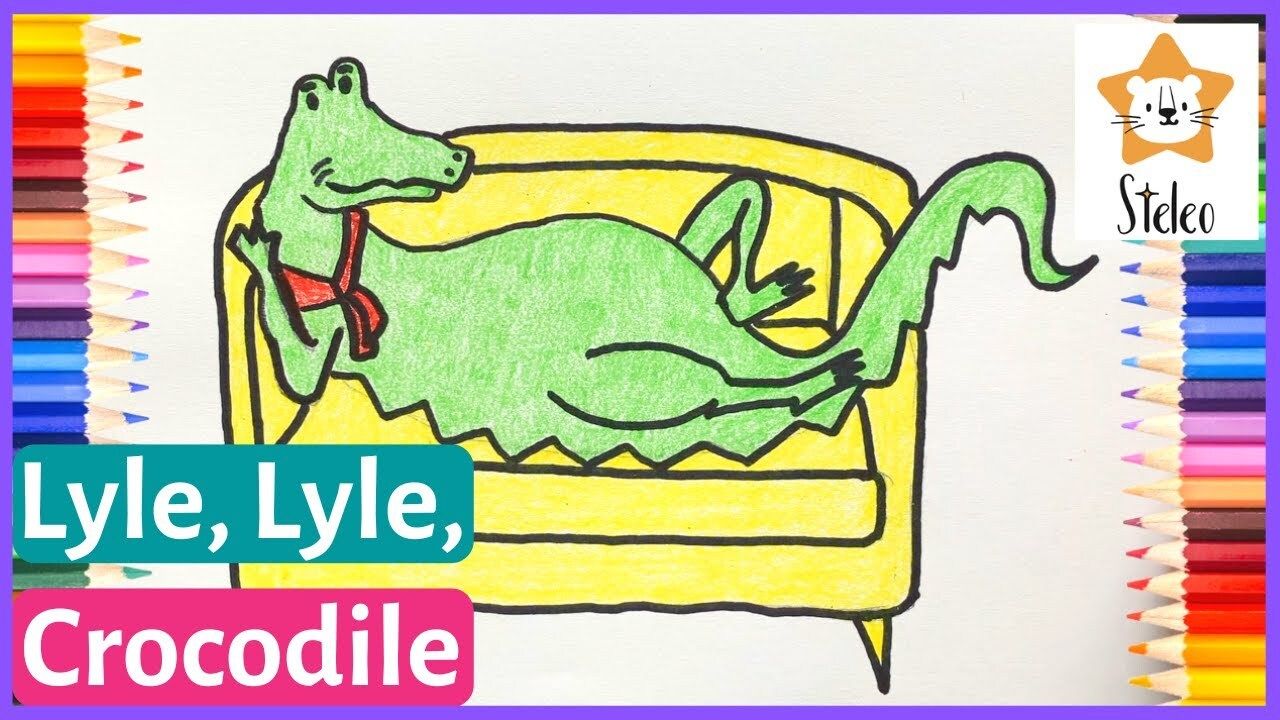 How to Draw Lyle the Crocodile - Kidzovo