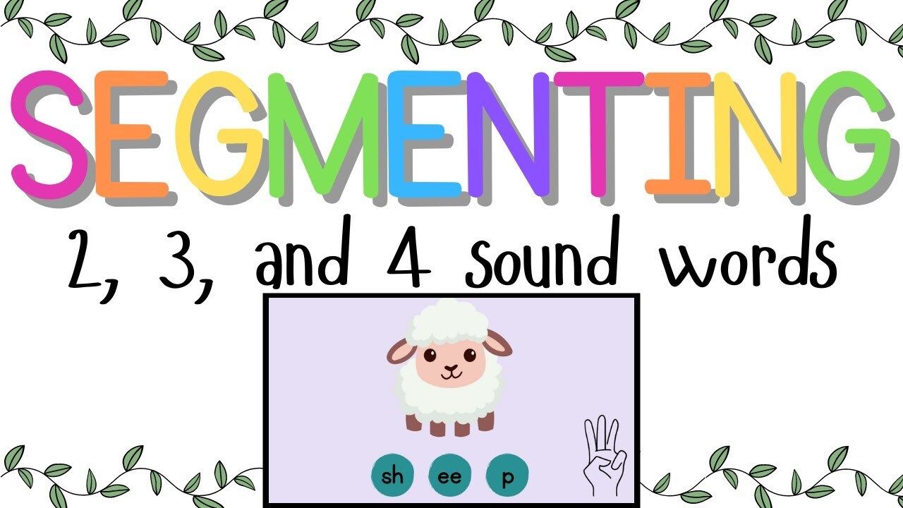Segmenting 2, 3, and 4 Sound Words {Phonemic Awareness} - Kidzovo